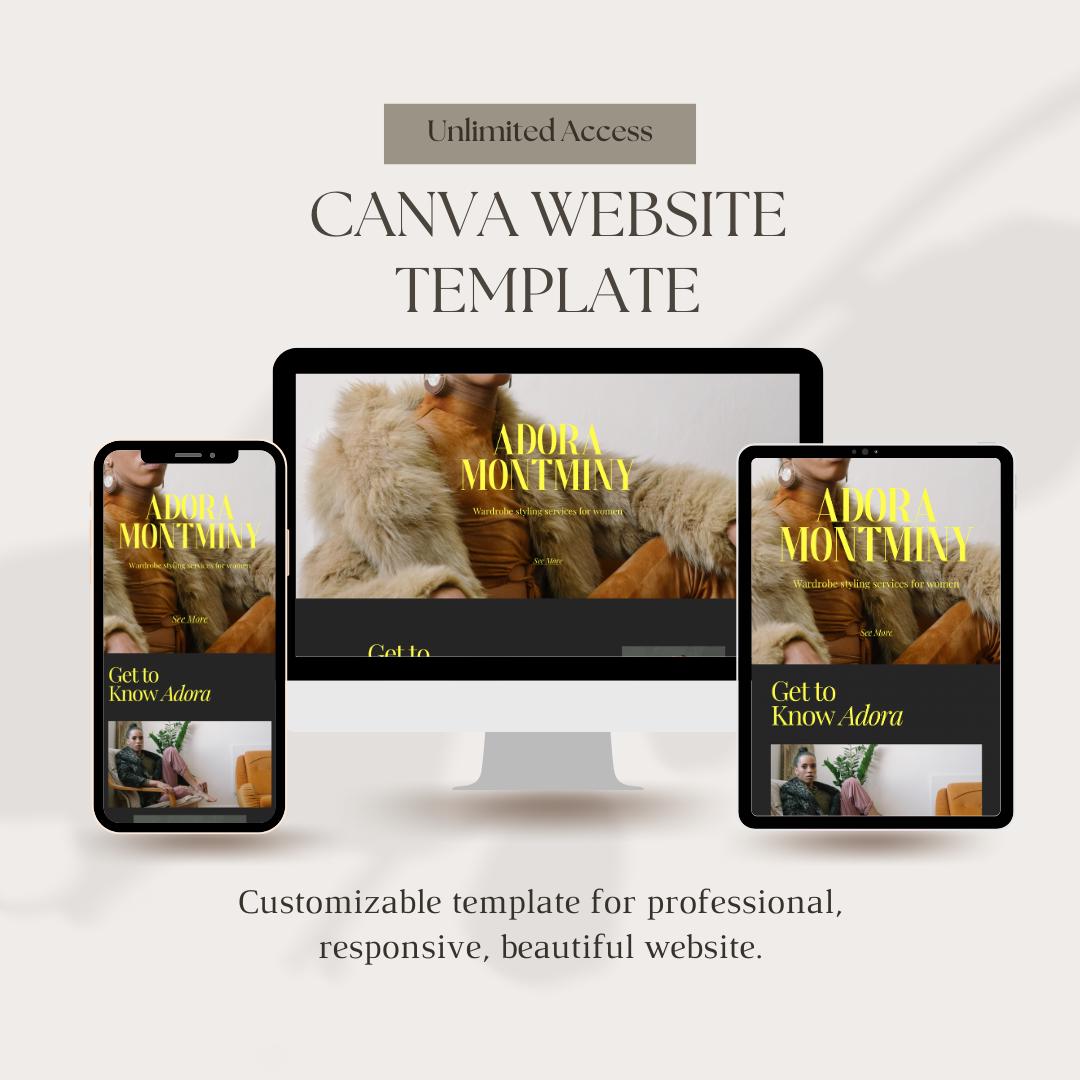 Professional Canva Website Template – Editable and Customizable - Etsy