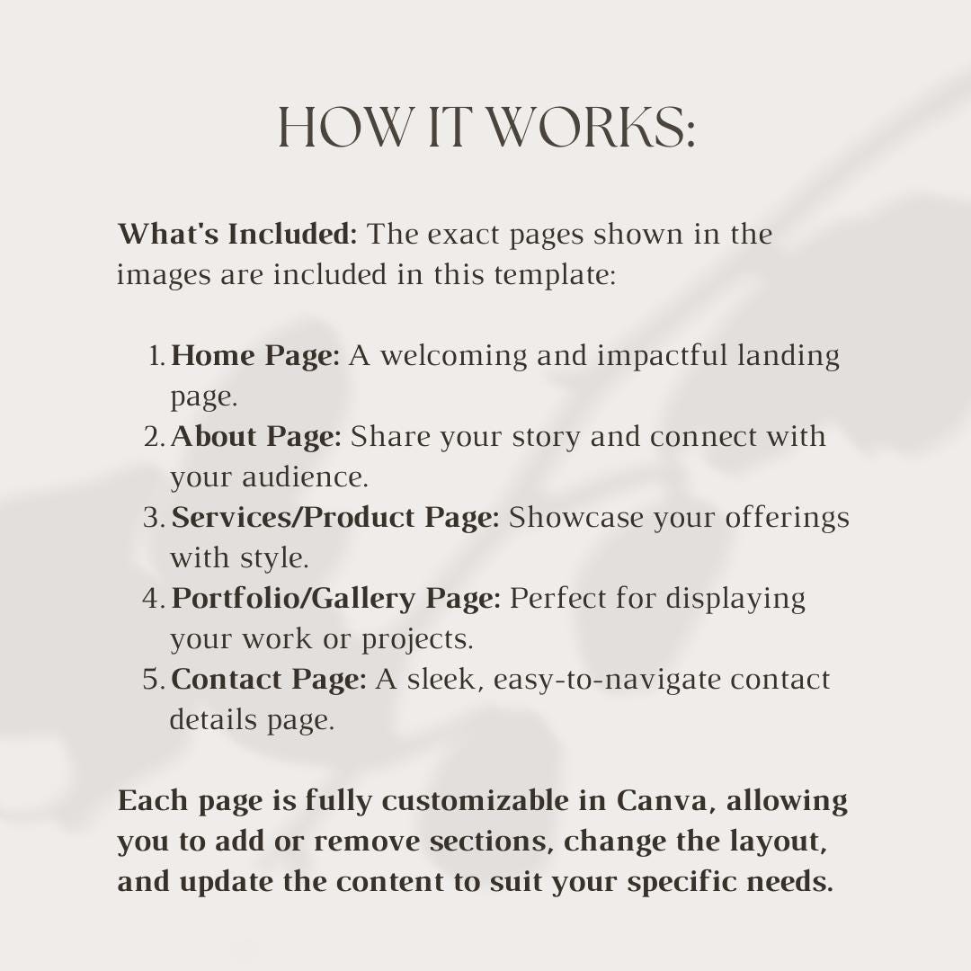 Professional Canva Website Template – Editable and Customizable - Etsy