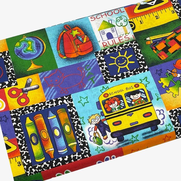 School Themed Fabric - Etsy