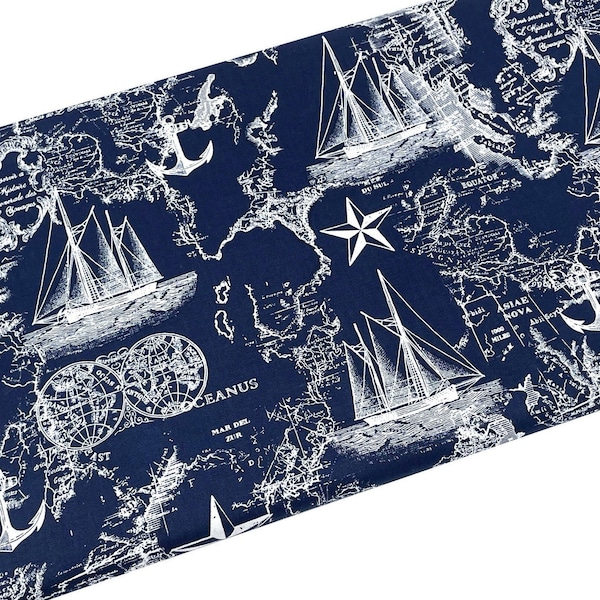 Nautical Fabric by the Yard - Etsy