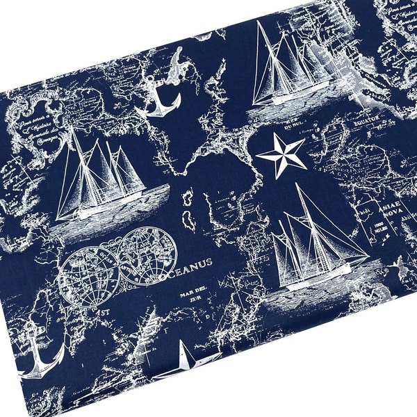 Nautical Fabric by the Yard - Etsy