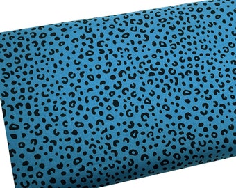 Blue Leopard Fabric Etosha Leopard Skin in Blue by Willowlanetextiles ...