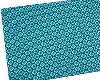 Blue Mod Ogee Fabric Ogee Icons by Laura May Mid Century - Etsy