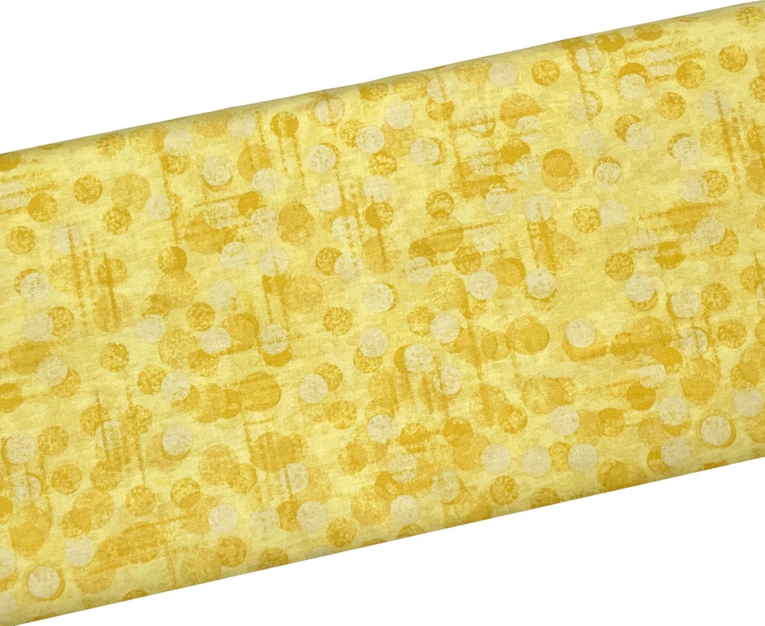 Tonal Texture Yellow Jotdot Fabric, Blank Quilting, Quilt Backing ...