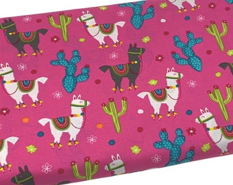 Llama Fun Fabric Small 3/4 High Decorative Floral Peru South American ...