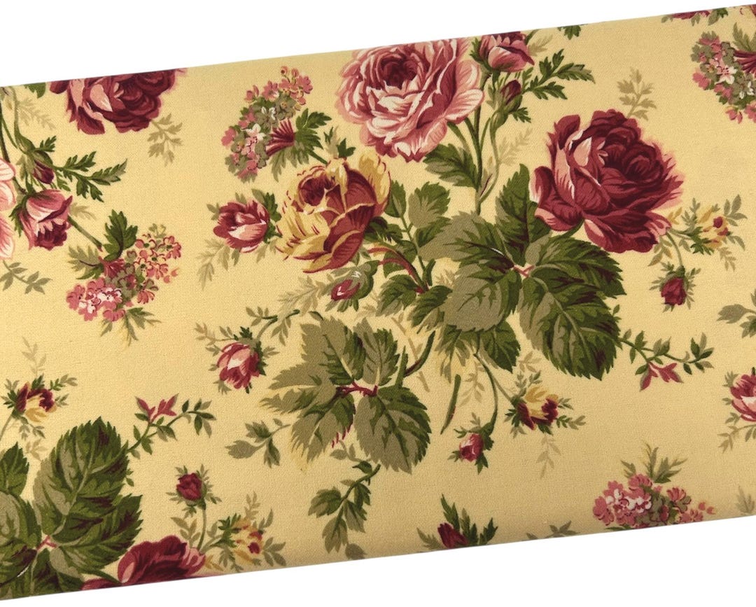 End of the Bolt 9"x 44" Rare Shabby Floral Flannel by Faye Burgos for ...