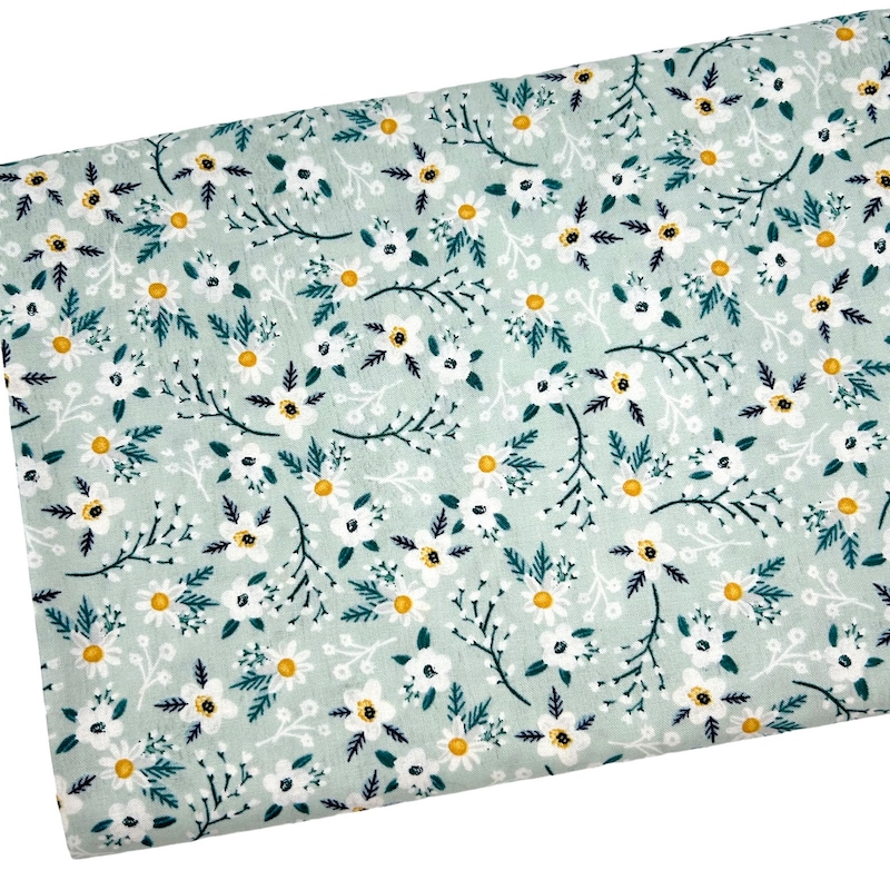 Sage Floral Fabric - Etsy