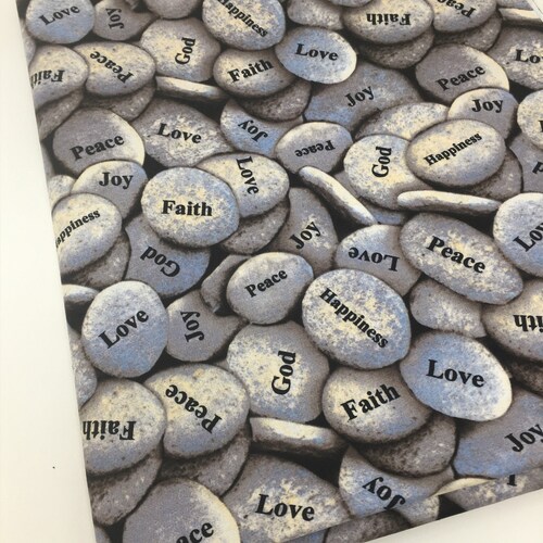 Peace Pebbles Fabric Faith Peace Love Inspirational Fabric - Etsy