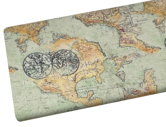 Explorer Map Nautical Fabric Fabric by the Yard Quilting - Etsy