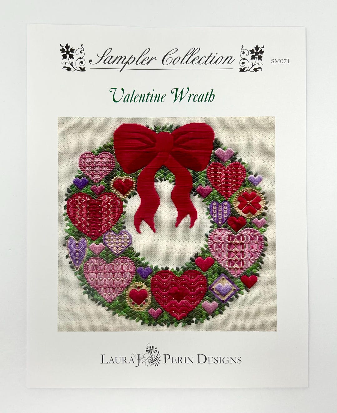 Valentine Wreath Hand Embroidery Pattern, Rare Laura Perin Designs ...