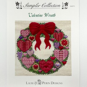 Valentine Wreath Hand Embroidery Pattern, Rare Laura Perin Designs ...