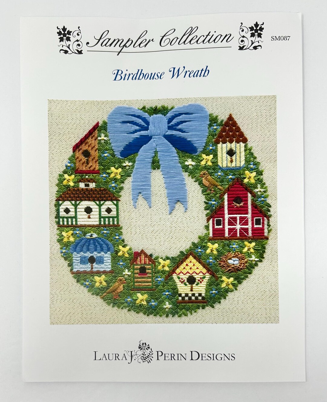 Birdhouse Wreath Hand Embroidery Pattern, Rare Laura Perin Designs ...