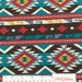 Tribal Turquoise Fabric, Western Aztec Fabric, Fabric by the Yard, Fat ...