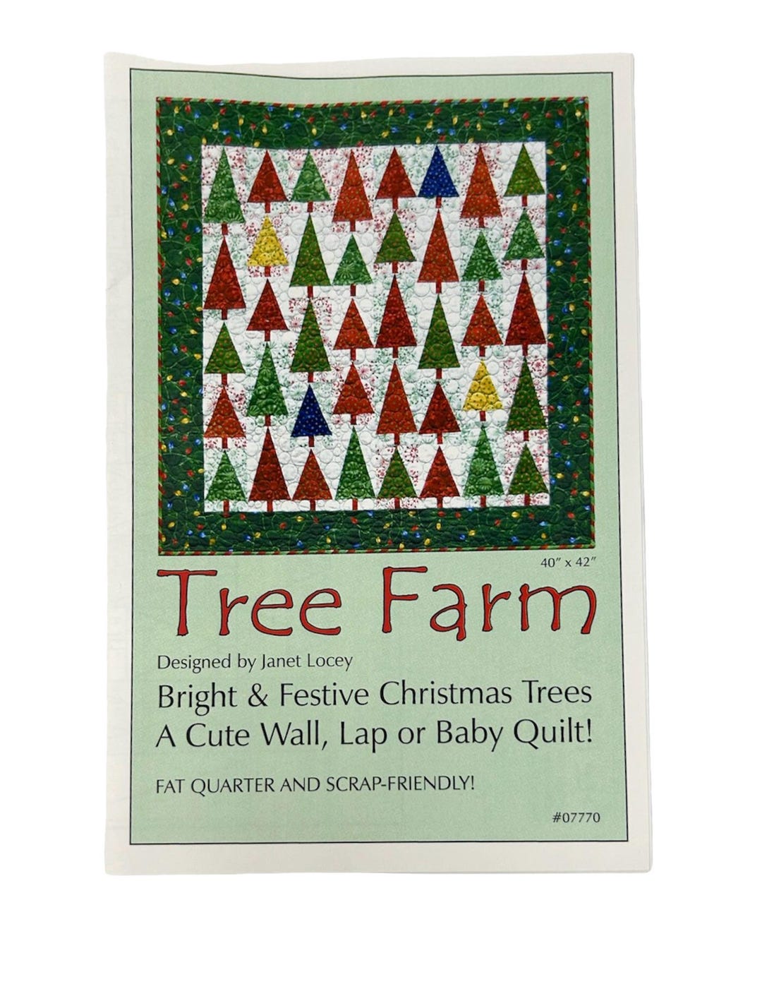 Tree Farm Quilt Pattern by Janet Locey, Christmas Paper Template - Etsy