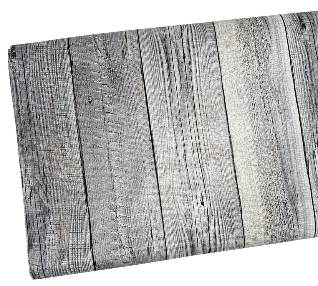 Gray Wood Panel Fabric, Shiplap Print, Fabric by the Yard, Fat Quarter ...