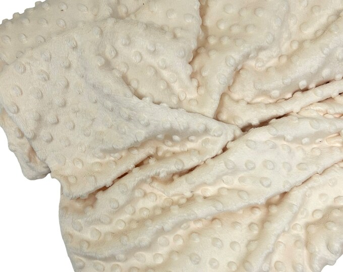 Ivory Cuddle Dimple Minky Fabric, 58 Wide Minky by the Yard, Soft Shannon Minky, Faux Fur ...