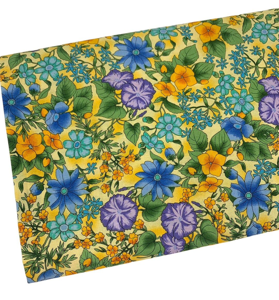 Vibrant Wildflowers RTC Fabric, Floral Print, Fabric by the Yard, Fat ...