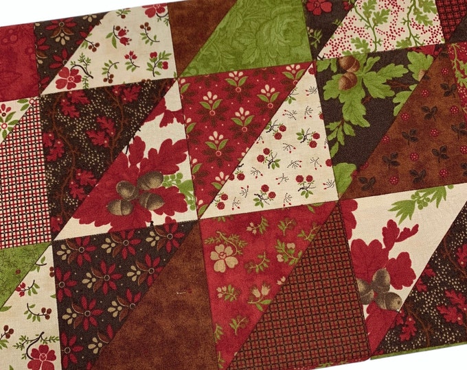 Floral Patchwork Fabric, Oak Leaves and Reel by Terry Clothier Thompson ...