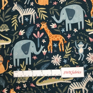 Animal Kingdom Fabric, Zoo Animals, Jungle Fabric, Fabric by the Yard ...