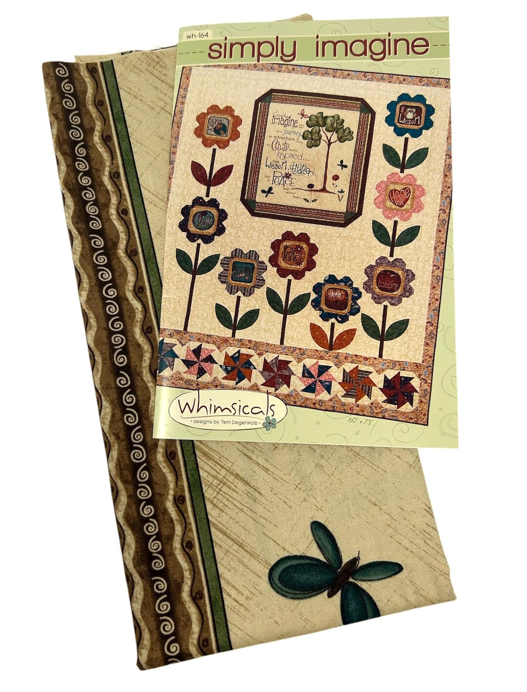 Simply Imagine Quilt Kit, Rare Pattern and Fabric Panel 23" by 44" by ...