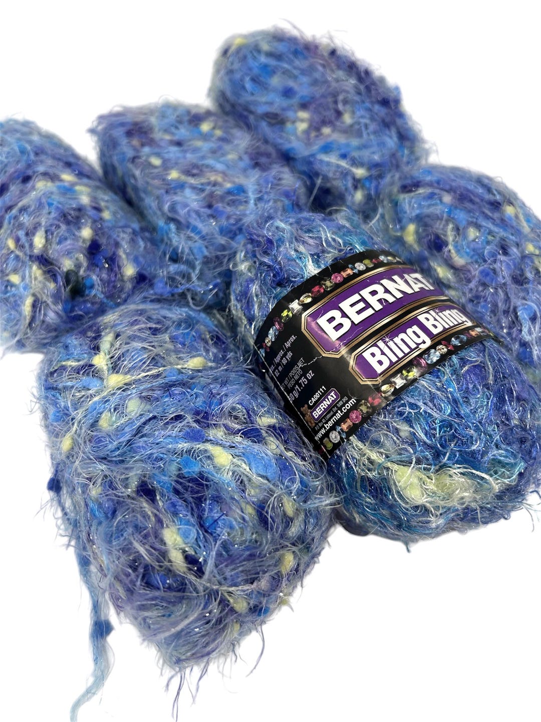 6 Skeins Fuzzy Yarn Lot, Bling Bling by Bernat, Eyelash Yarn Bundle - Etsy