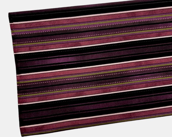 Remnant 20" by 21 Purple Stripes Fabric, Basicgray Eva for Moda ...
