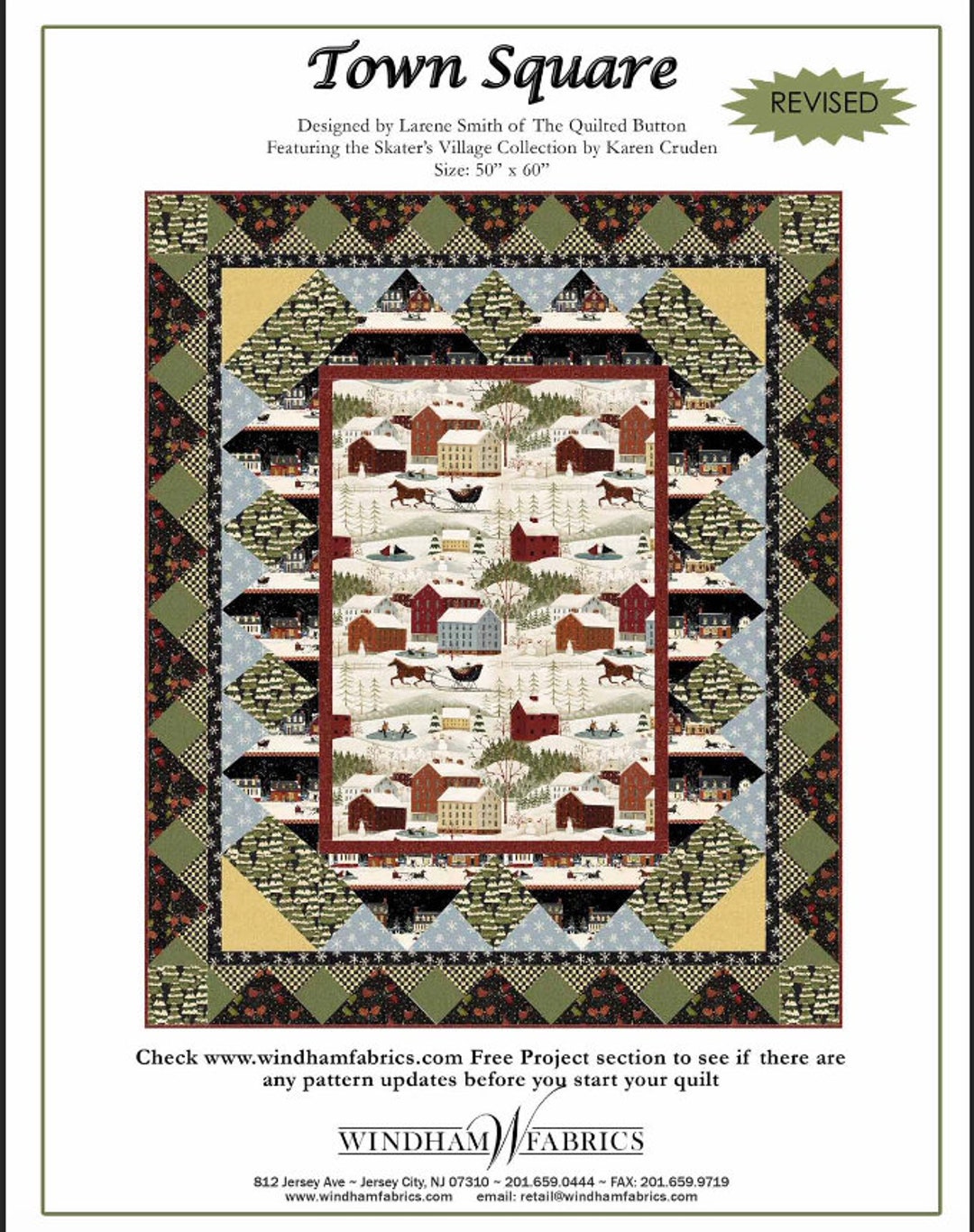 Town Square Quilt Kit by Larene Smith the Quilted Button, Size 50" by ...