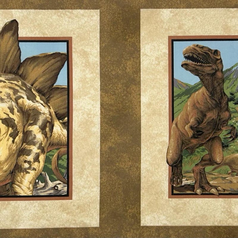 Dinosaur Quilt Panel - Etsy