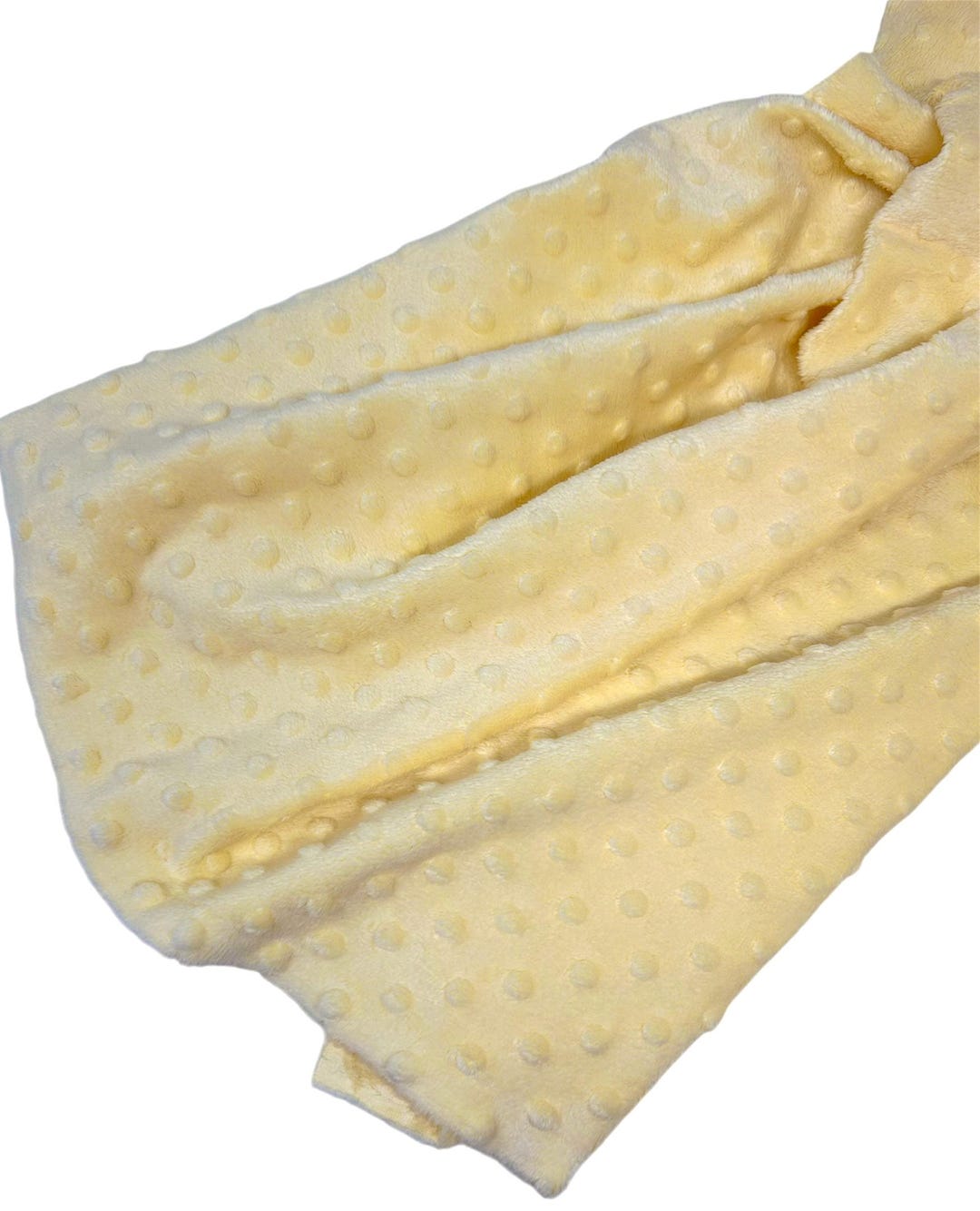 Remnant 30 by 34 Light Yellow Cuddle Dimple Minky Fabric, Soft Shannon ...