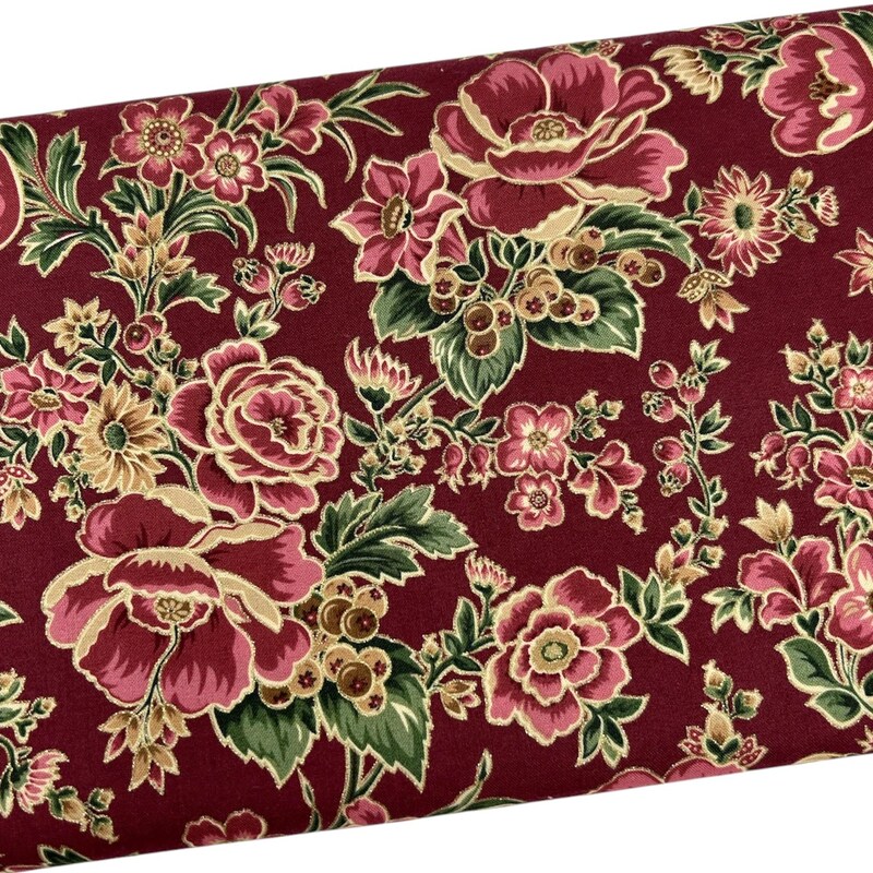 Red Rose Fabric - Etsy