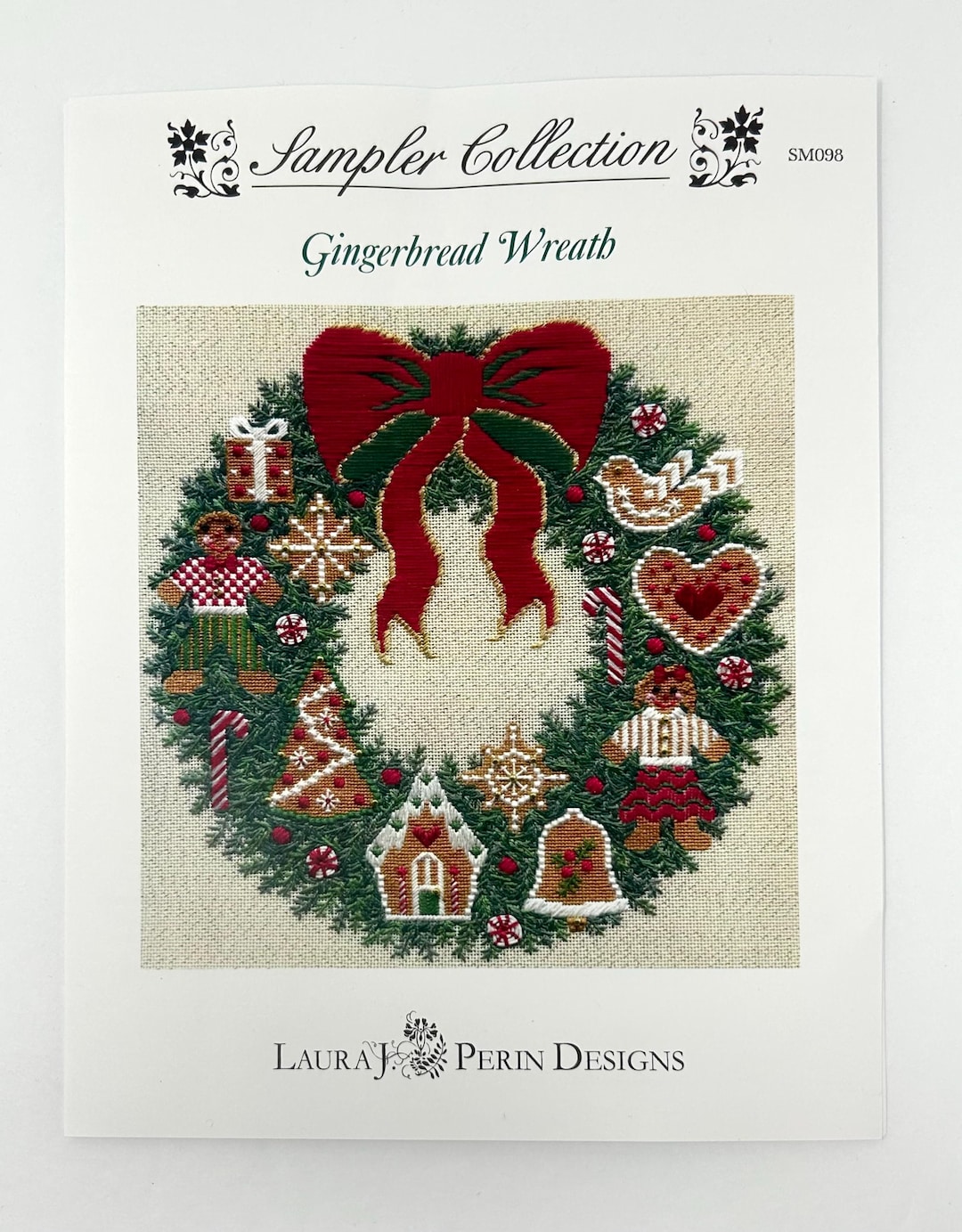 Gingerbread Wreath Hand Embroidery Pattern, Rare Laura Perin Designs ...