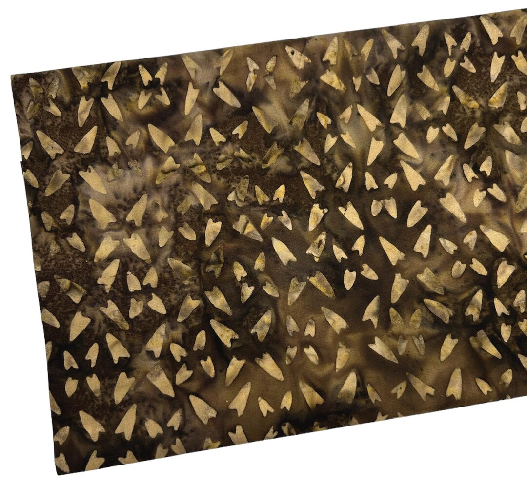 End of the Bolt 35" by 44" Brown Batik Fabric, Quilt Blender, Quilting ...