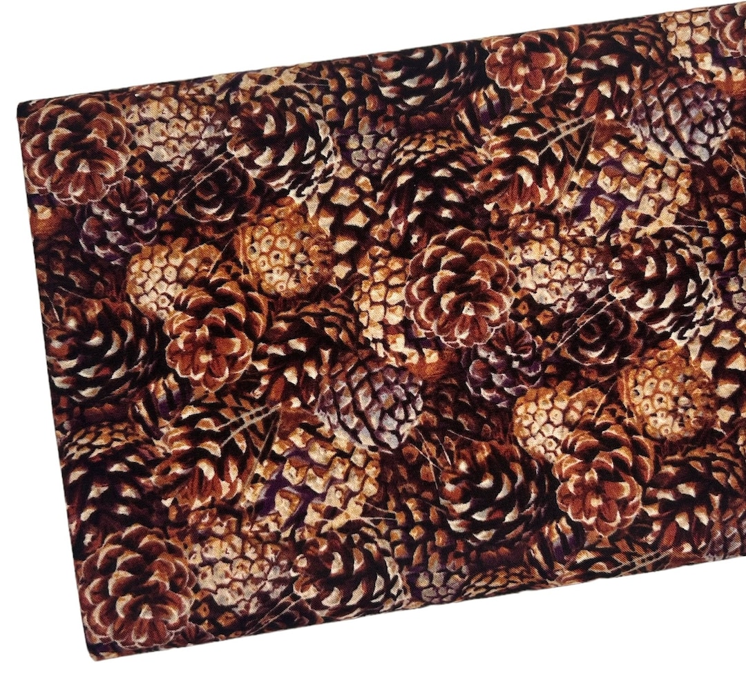 Pinecones Fabric, an Autumn Wind Fabrics, Fabric by the Yard, Rare ...