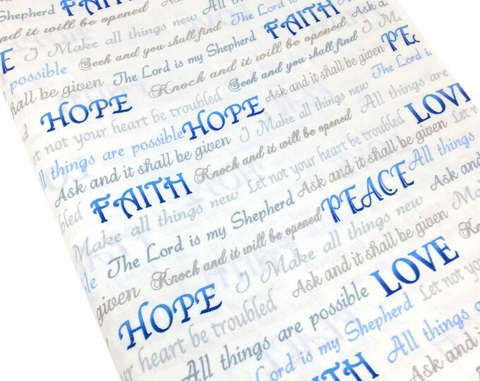 Religious Christian Fabric, Inspirational Fabric, Fabric by the Yard ...