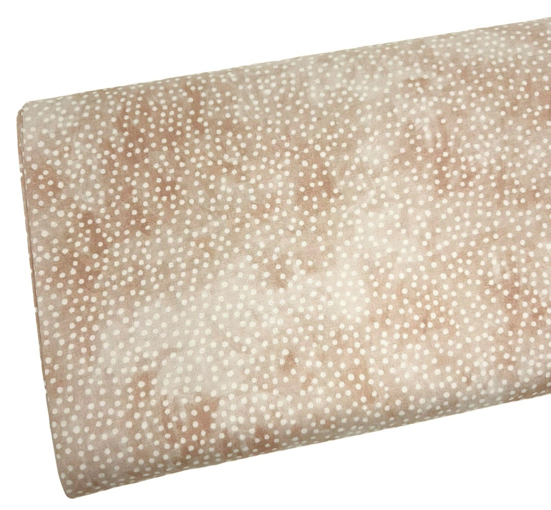 Scatter Dots Fabric, Light Brown Spots, Fabric by the Yard, Fat Quarter ...