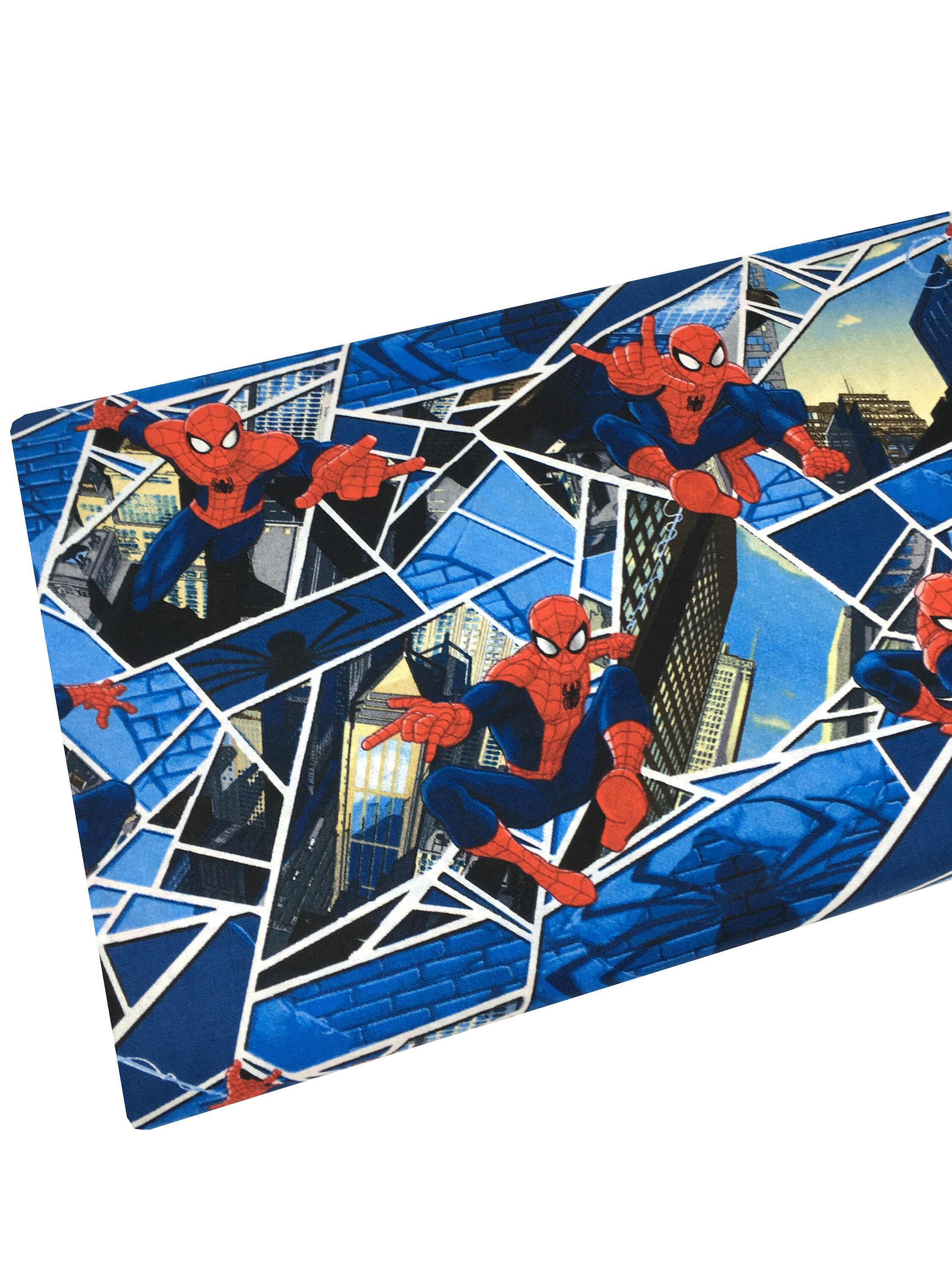 Craft Supplies & Tools Spiderman Marvel Blue Fabric Spider-Man ...
