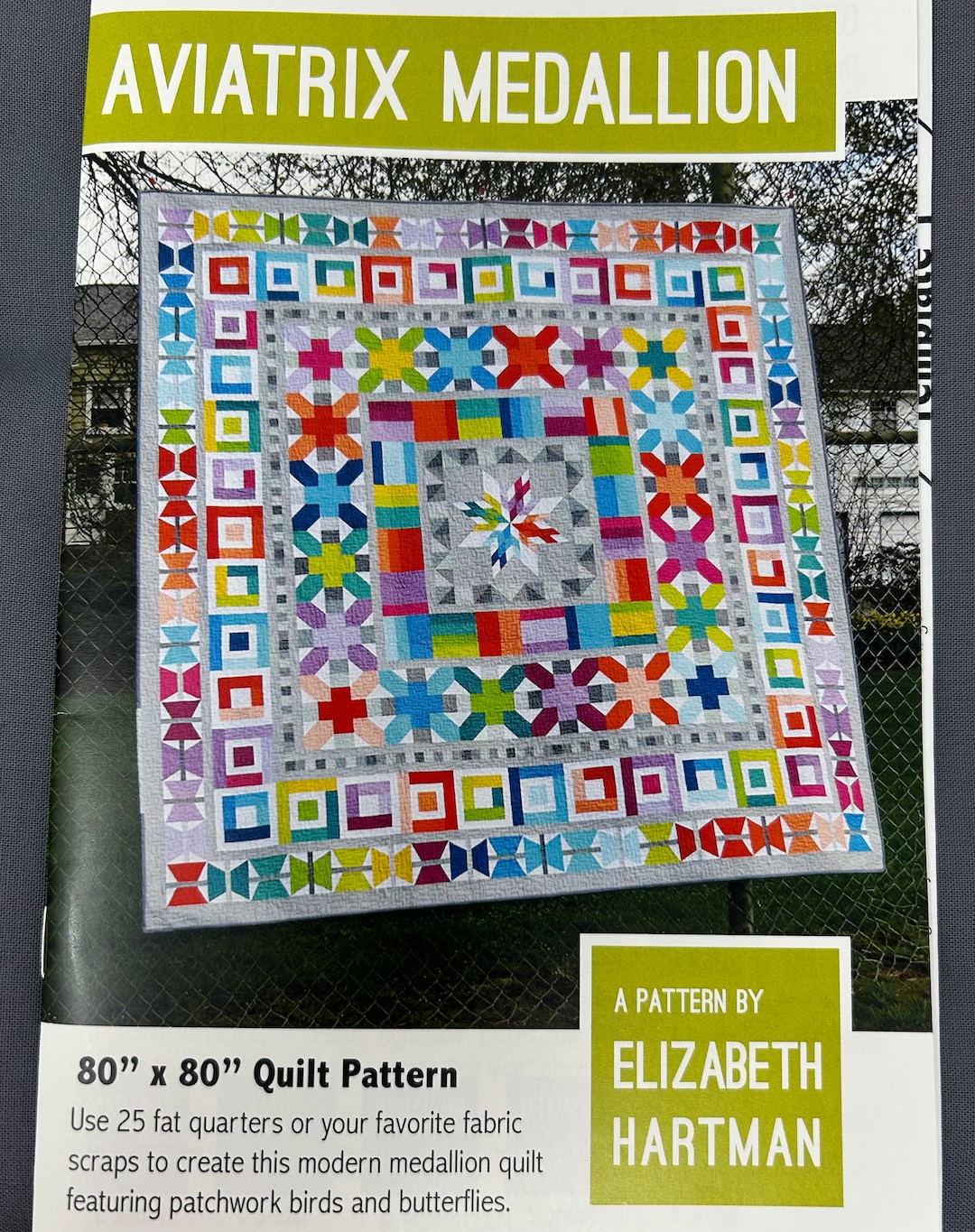 Aviatrix Medallion Quilt Kit by Elizabeth Hartman, Size 80 by 80 ...