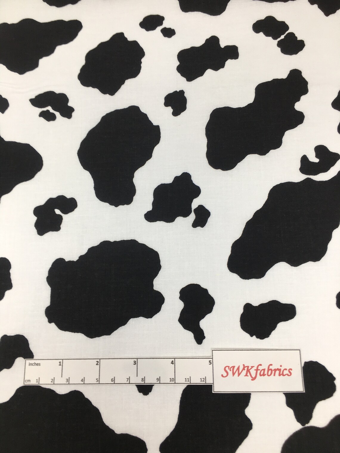 Black and White Cow Skin Fabric Cow Spots Fabric by the - Etsy