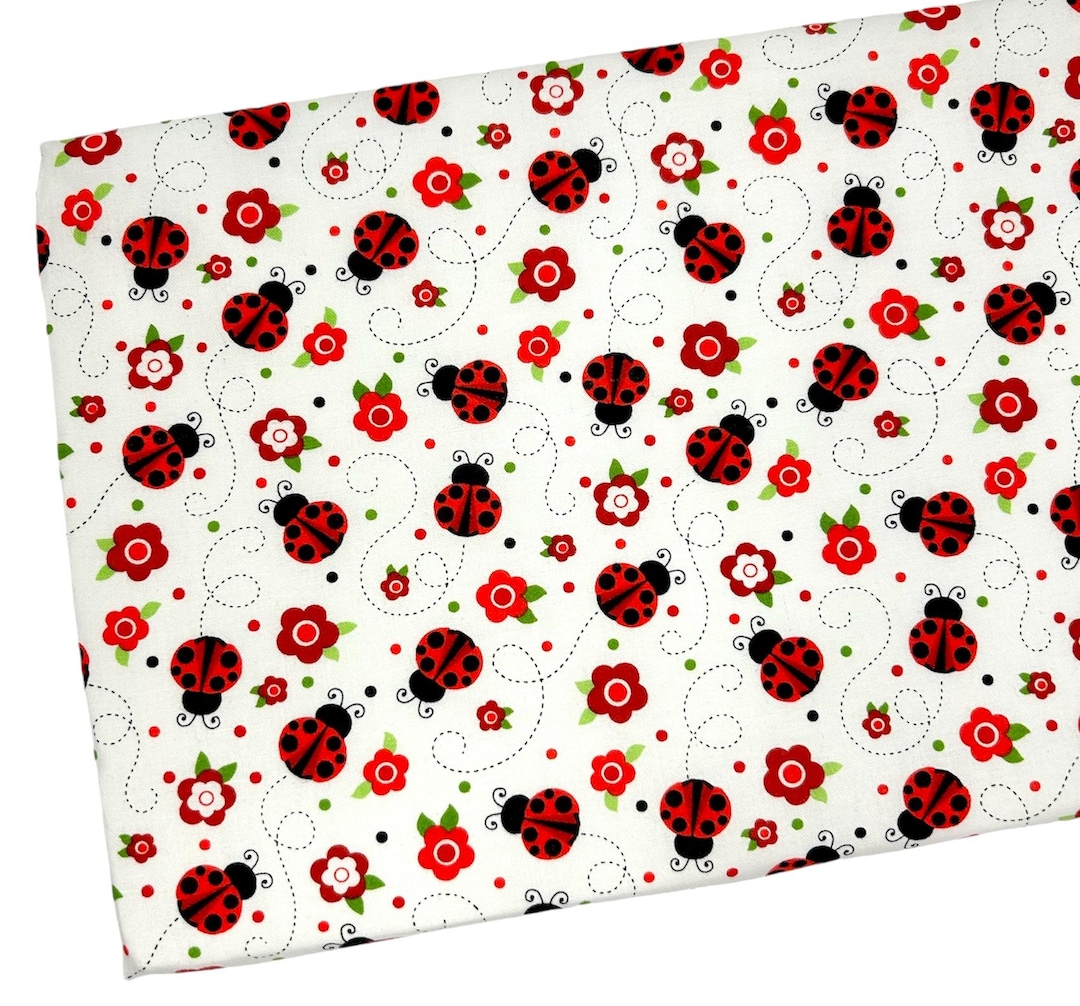 Ladybug Fabric by the Yard, Laurie Cambel for Fabric Traditions ...