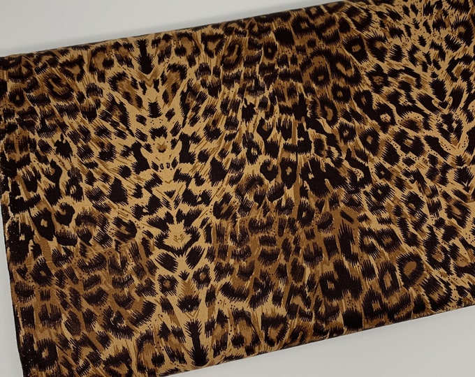 Leopard Print Fabric Brown Animal Skin Fabric by the Yard - Etsy