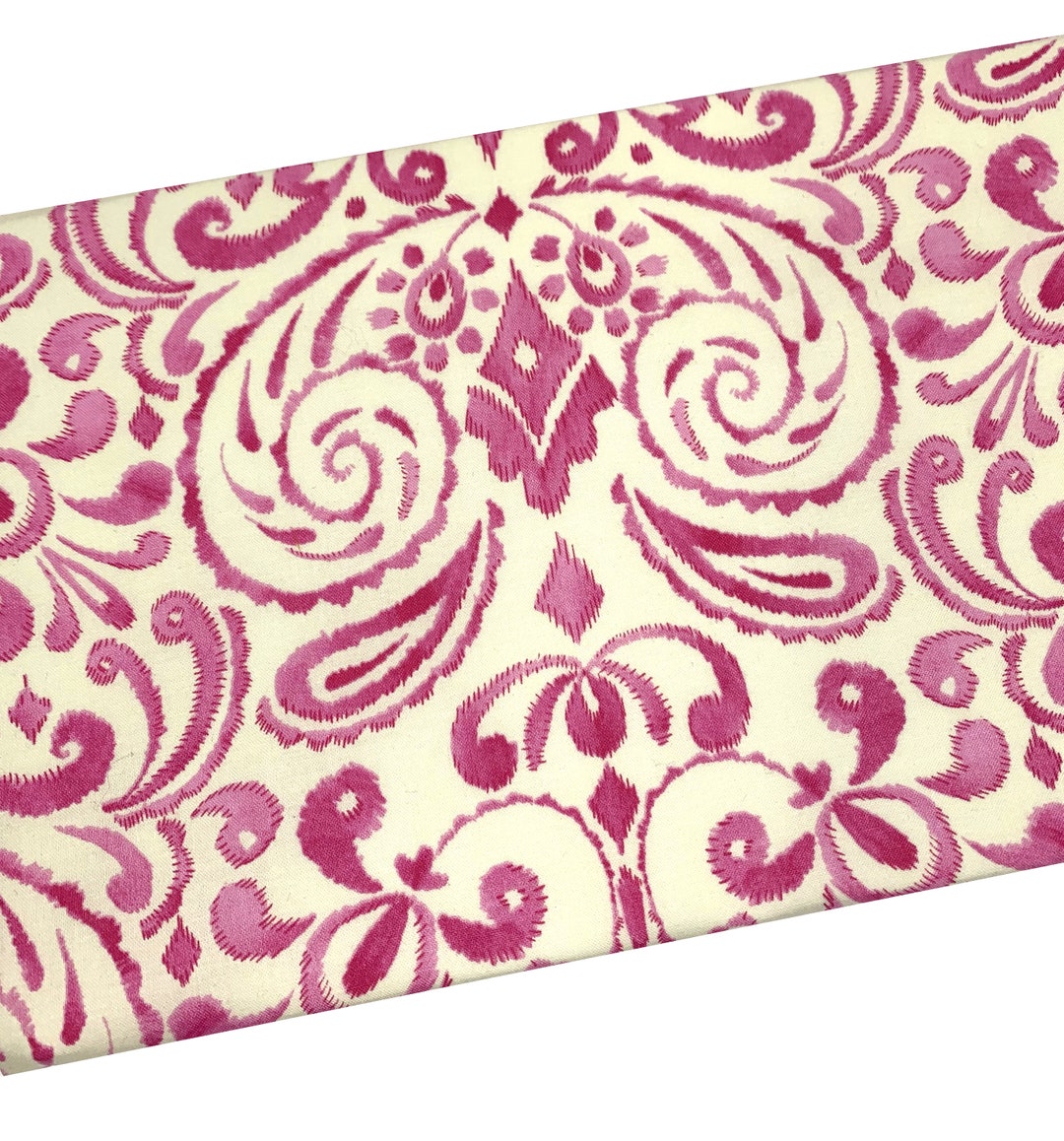 Kumari Holiday Fabric by Dena Designs for Free Spirit, Pink Paisley ...