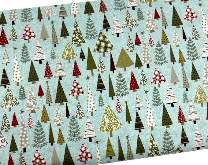 Christmas Trees Fabric, Figgy Pudding by Moda, Basic Grey Collection ...
