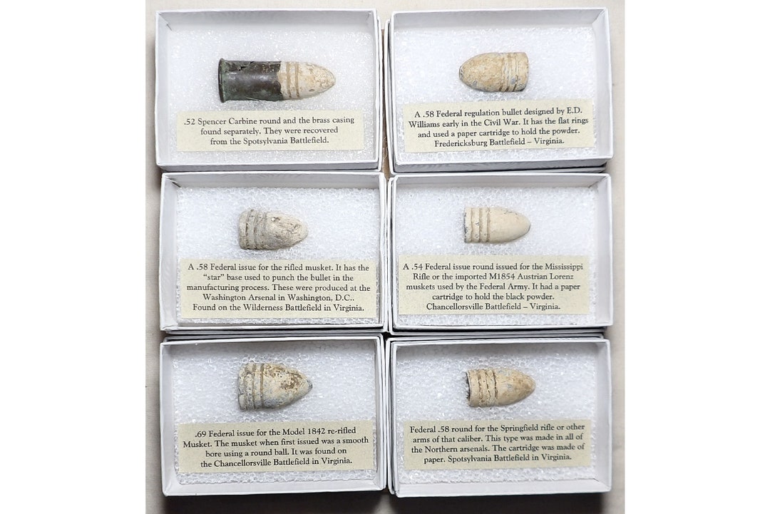 Federal Minie Balls - Civil War Relics - Civil War Memorabilia - Civil ...