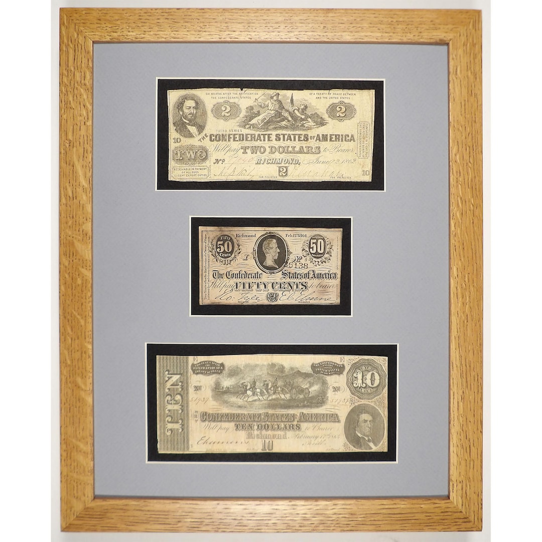 Three Confederate Currencies – Civil War Period – 6426 - Etsy