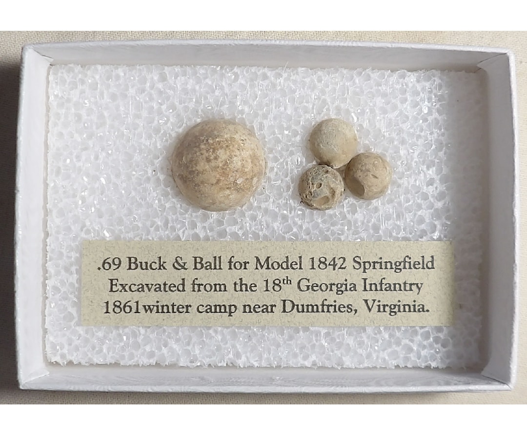 Buck and Ball Round 18th Georgia Camp Civil War Bullet 5259 - Etsy
