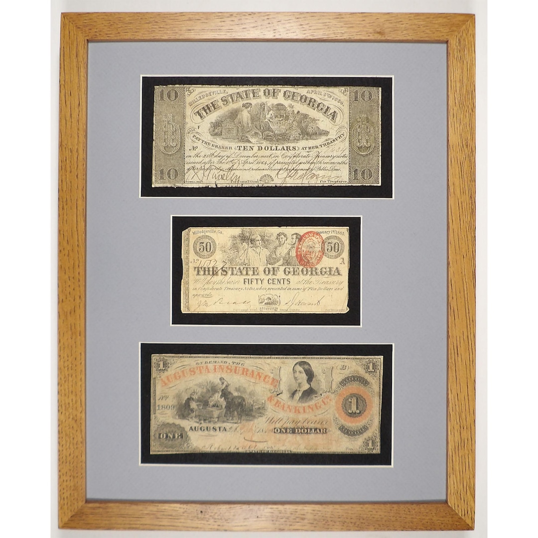 Three Georgia Currencies – Civil War Period – 6423 - Etsy
