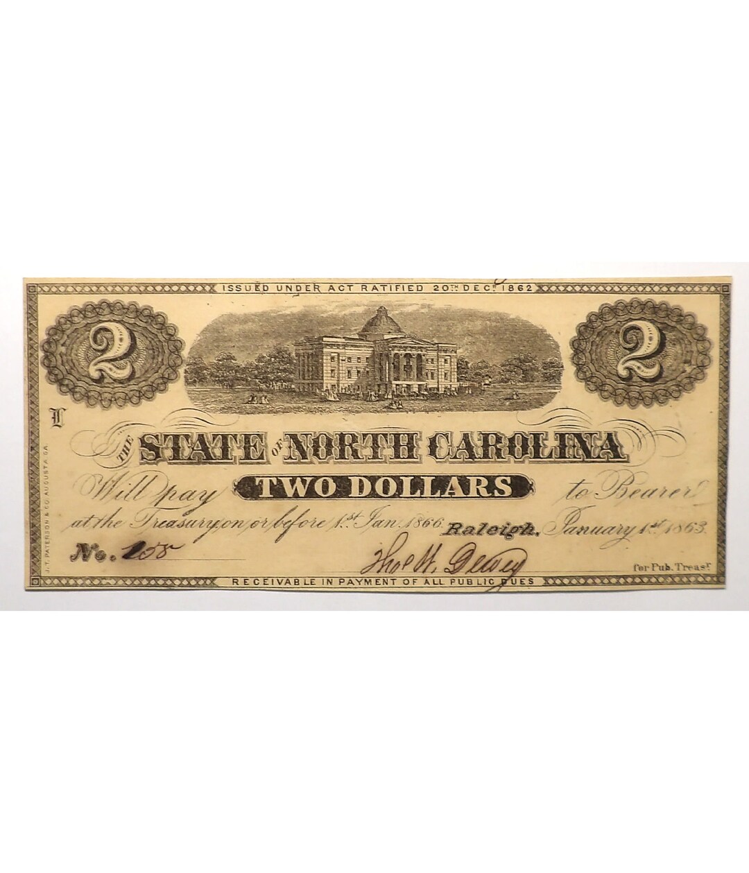 1863 North Carolina Currency – Civil War – 5157 - Etsy