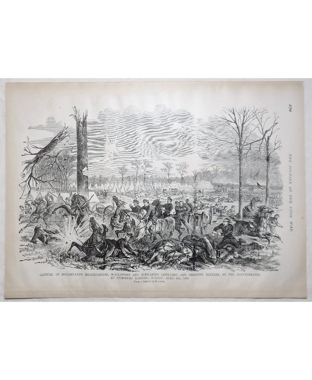 Four Tennessee Civil War Scenes Shiloh Published 1885 Civil War ...