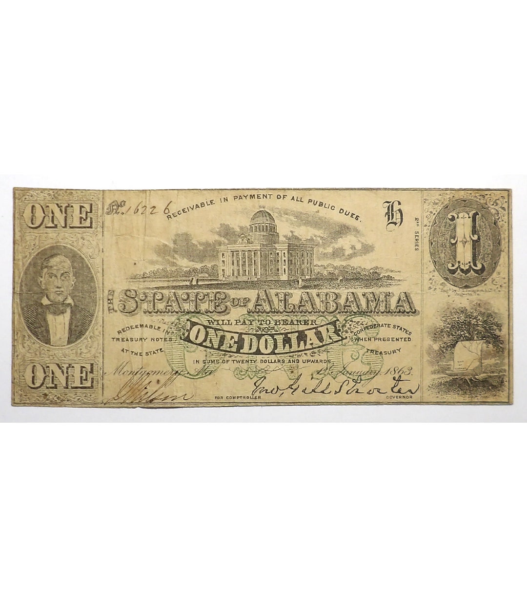 1863 Alabama Currency – Montgomery - Civil War Currency – Civil War ...