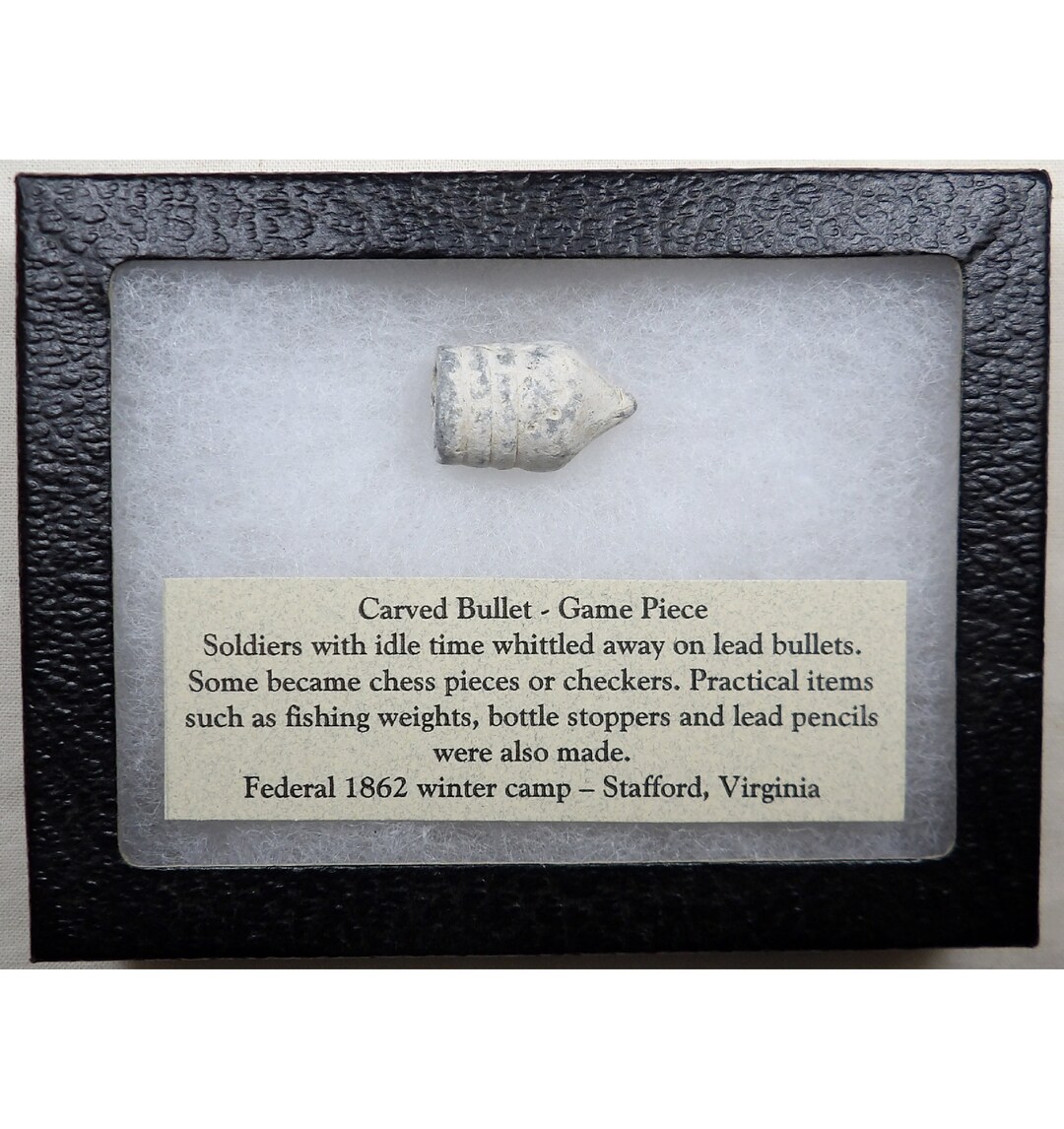Carved Bullet - .58 Federal Issue - Civil War Memorabilia - Civil War ...